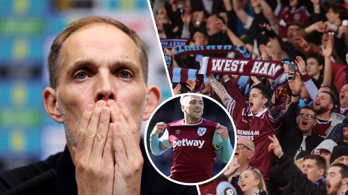 West Ham fans target Thomas Tuchel with chants as Jarrod Bowen ...