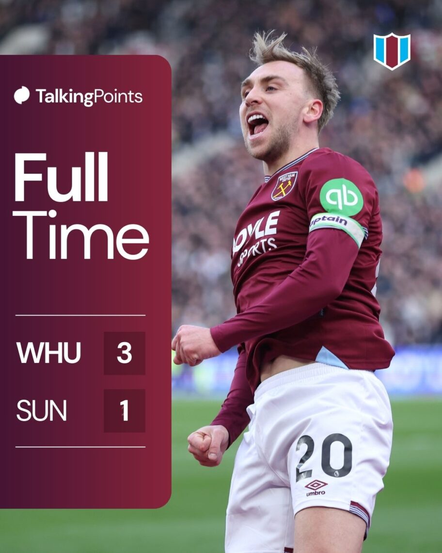 Jermain Defoe names the best player on the pitch as West Ham beat ...