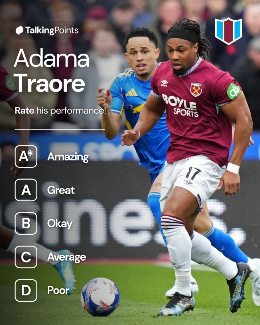 Adama Traore reveals what he loves about West Ham after best ...